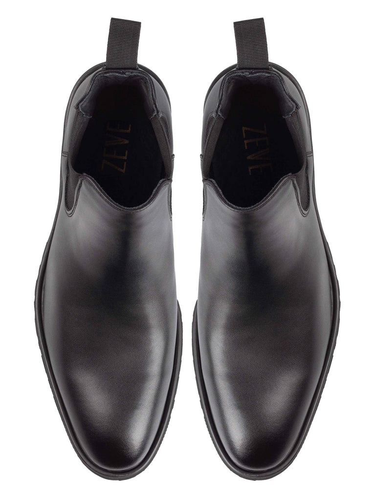 Dex Chelsea Boots - Solid Black (Flexi-Sole) – Zeve Shoes